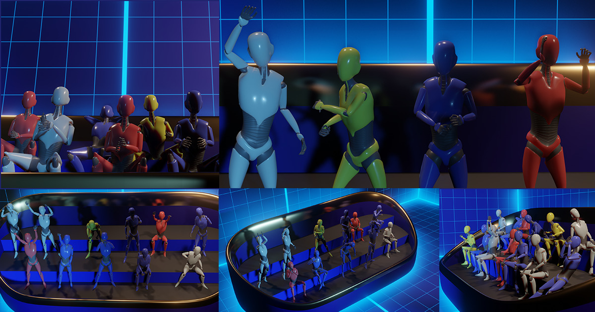 Spectators animations (Motion Cast#02 Vol.1) | 3D Animations | Unity ...