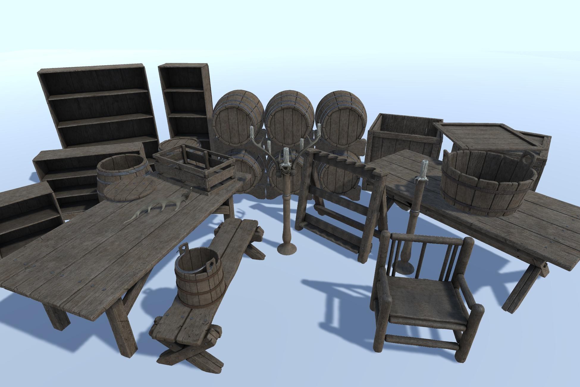 Wood Props Materials: Standard Built-in | 2D Textures & Materials ...