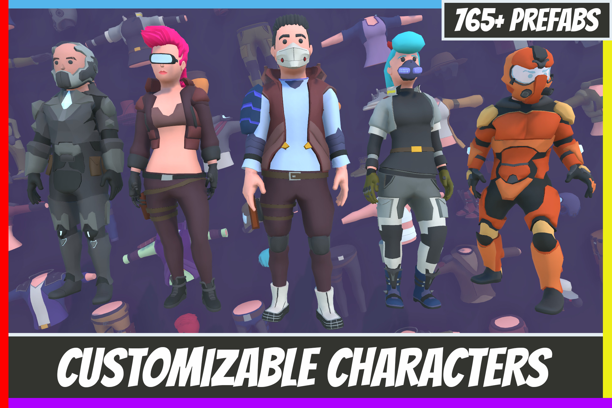 Customizable 3D Sci-Fi Characters Vol 2 | 3D Humanoids | Unity Asset Store