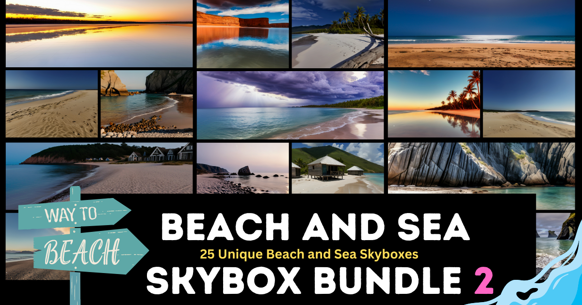 Beach and Sea SkyBox Bundle 2 - 25 Various Beach and Sea Skyboxes | 2D ...