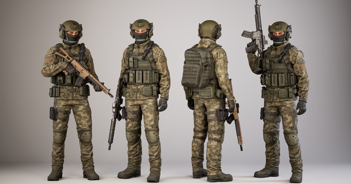 Casual Military Soldier 27 | Characters | Unity Asset Store