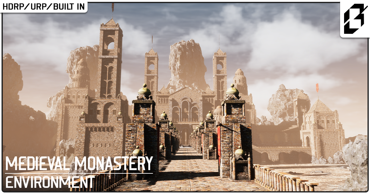Medieval Monastery Environment (Sanctuary,Church,Modular Castle ...