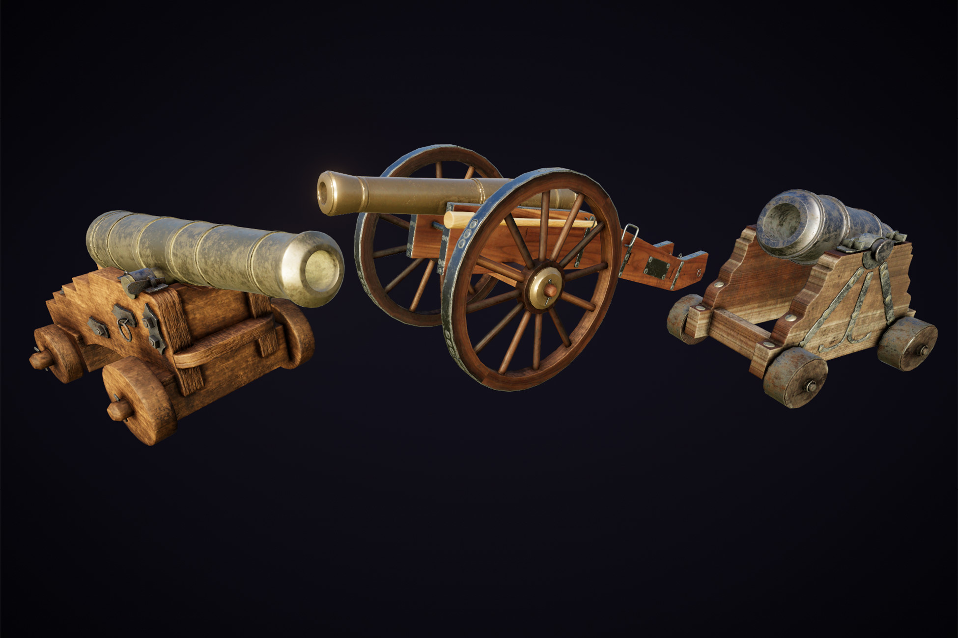 Realistic Medieval Cannons Pack | 3D 무기 | Unity Asset Store
