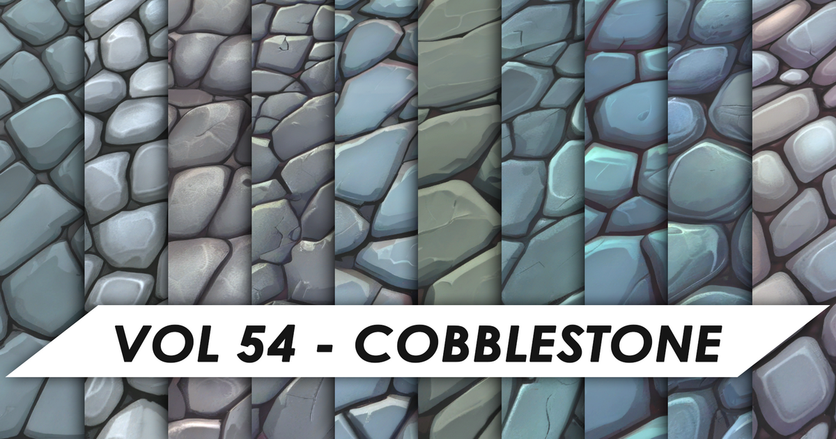 Stylized Textures - Vol 54 - Cobblestone | 2D Textures & Materials ...