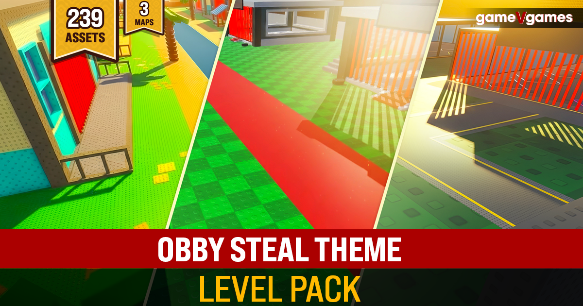 Obby Steal Theme Level Packs | 3D Environments | Unity Asset Store