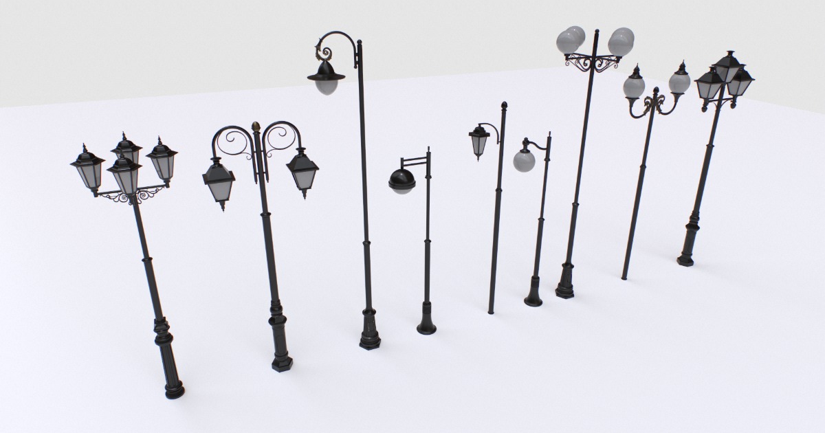 Street Lights Props | 3D Exterior | Unity Asset Store