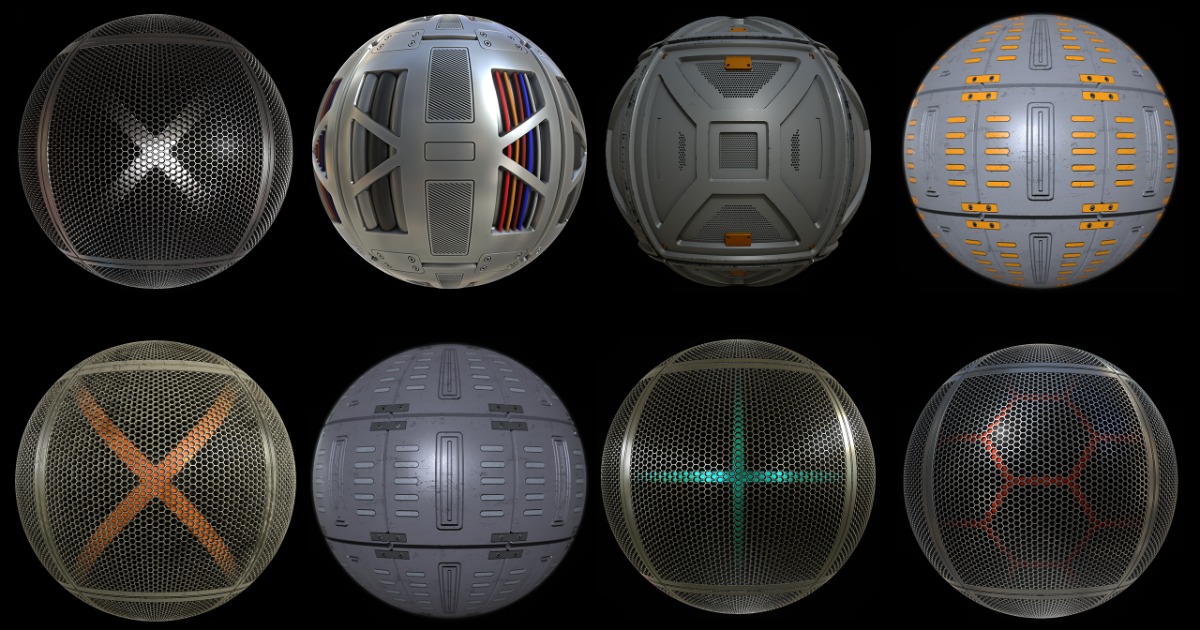 Pbr Scifi Material Pack 2 | 2D Textures & Materials | Unity Asset Store