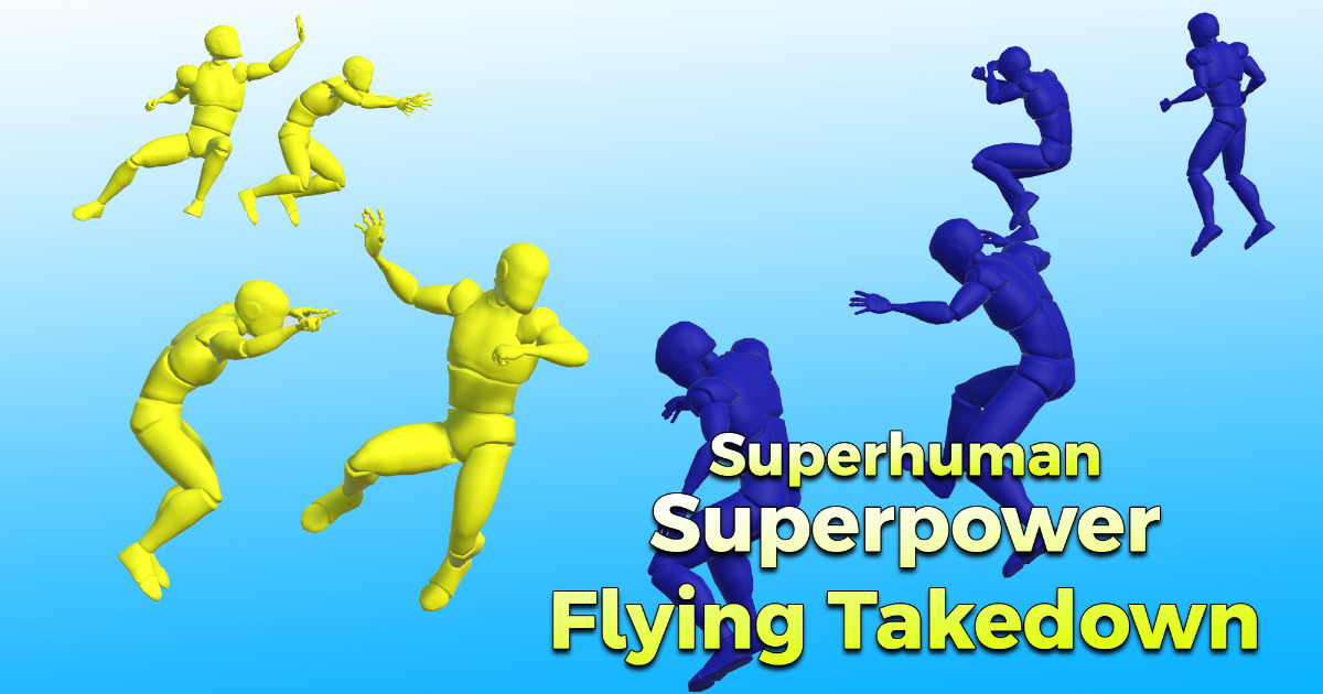 Superpower Flying Takedown Pack | 3D Animations | Unity Asset Store