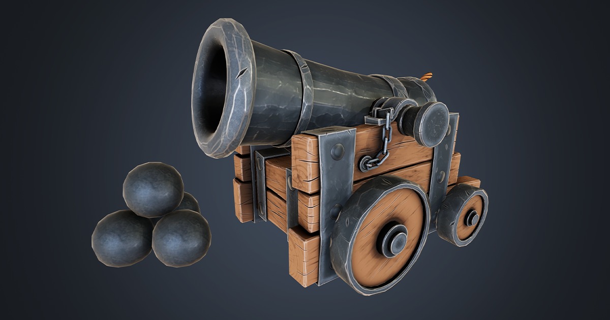 Stylized Naval Cannon | 3D Weapons | Unity Asset Store