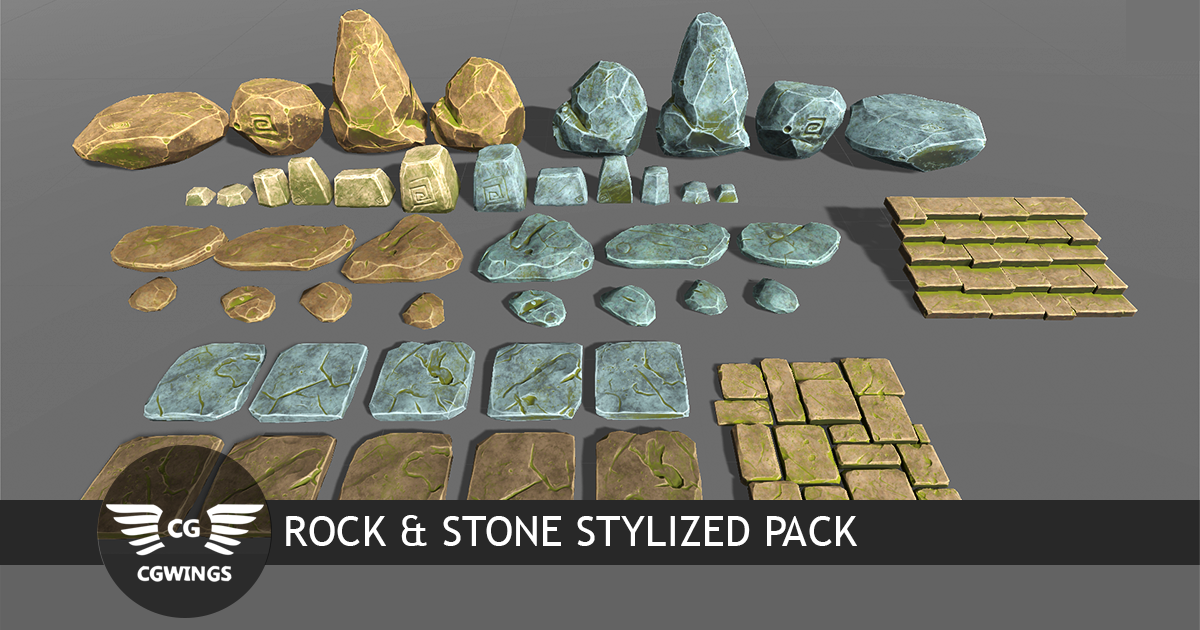 Rock and stone Stylized | 3D Environments | Unity Asset Store