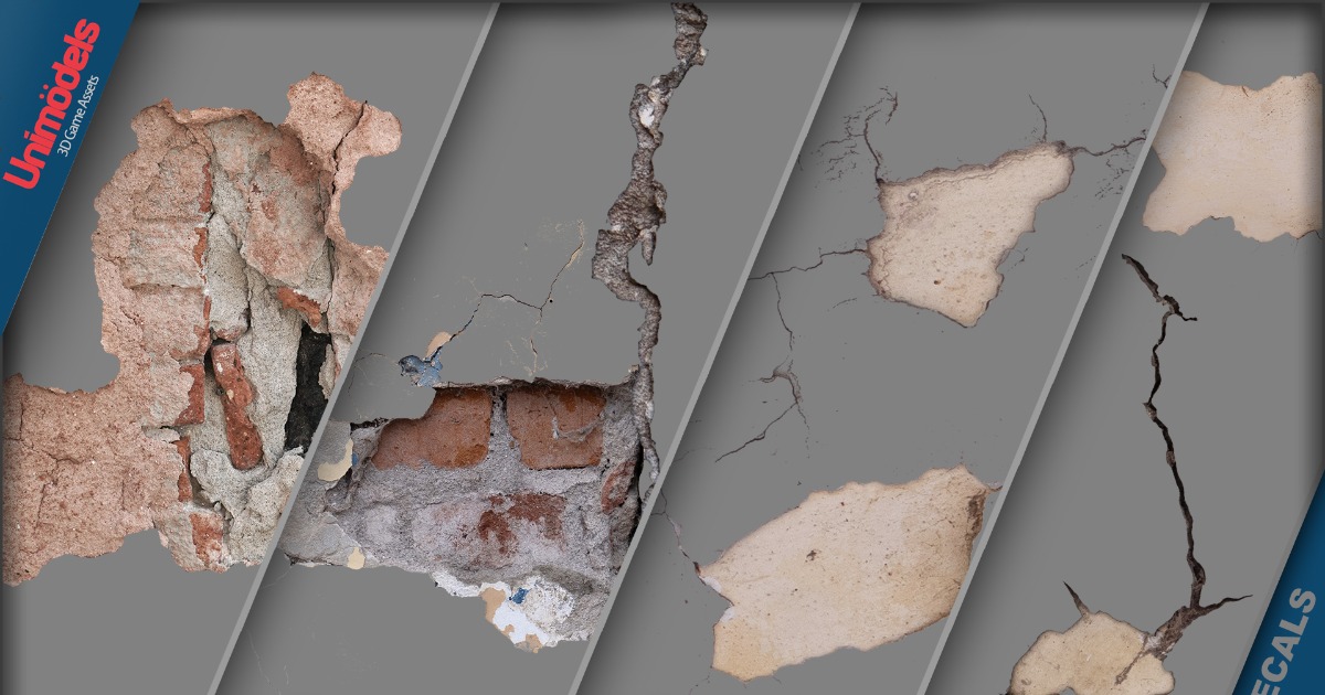 Decals stains crack and plaster for walls and floors Vol. 2 | 2D ...