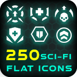 250 Sci-fi Flat Icons