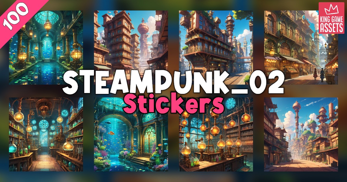 SteamPunk 02 Stickers | 2D Icons | Unity Asset Store