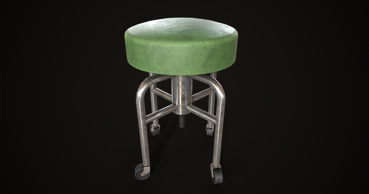 Steel Stool | 3D Furniture | Unity Asset Store