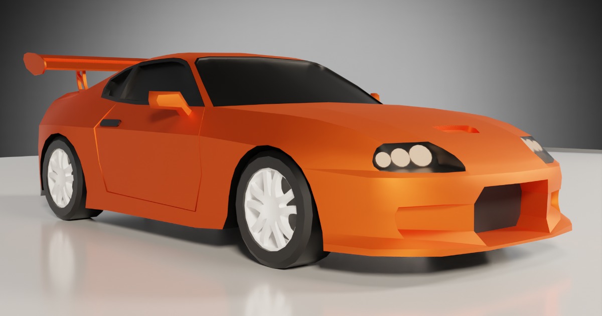 Low Poly Japan Style Car - Land Vehicle | 3D Land | Unity Asset Store