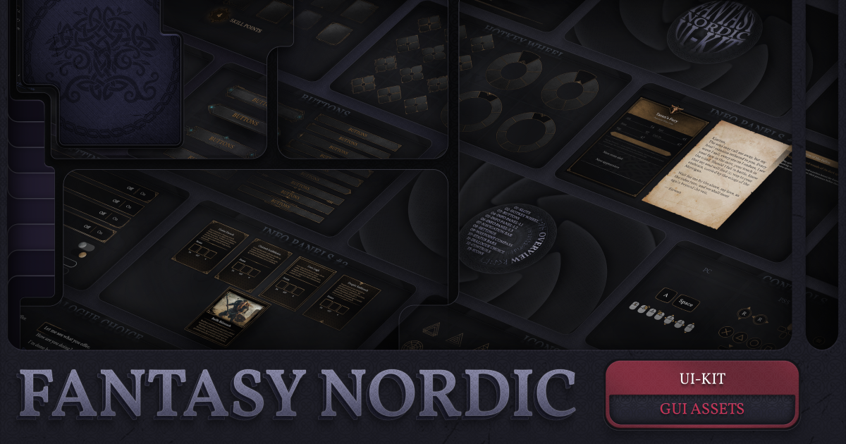 UI-KIT Fantasy-Nordic GUI | 2D GUI | Unity Asset Store