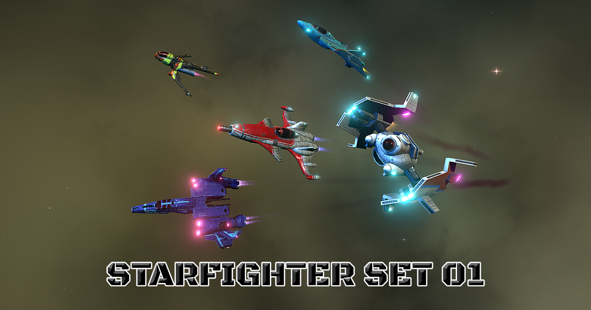 Starfighter Set 01 | 3D Space | Unity Asset Store