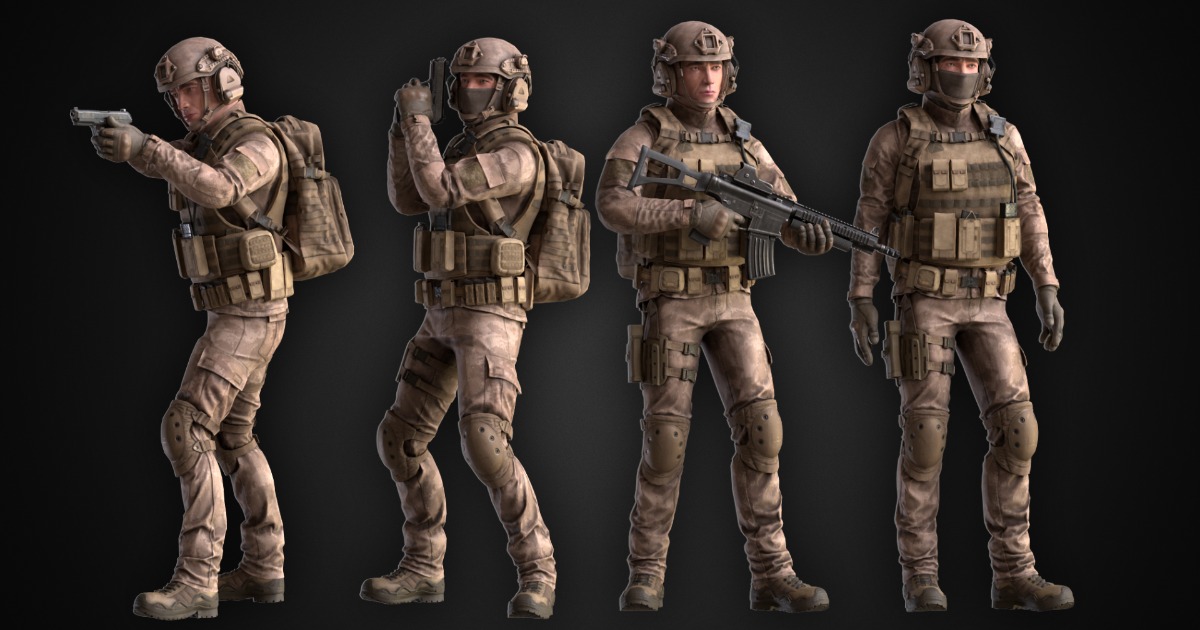 Military Soldier Desert Skin | 캐릭터 | Unity Asset Store