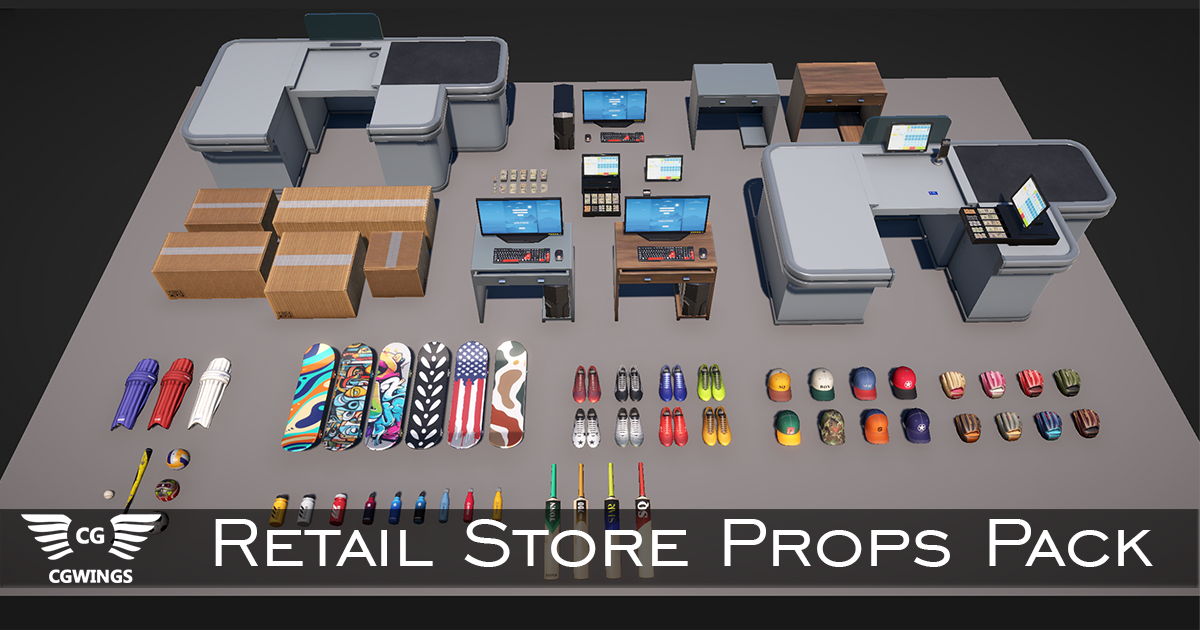 Retail Shop Props Pack | 3D Props | Unity Asset Store