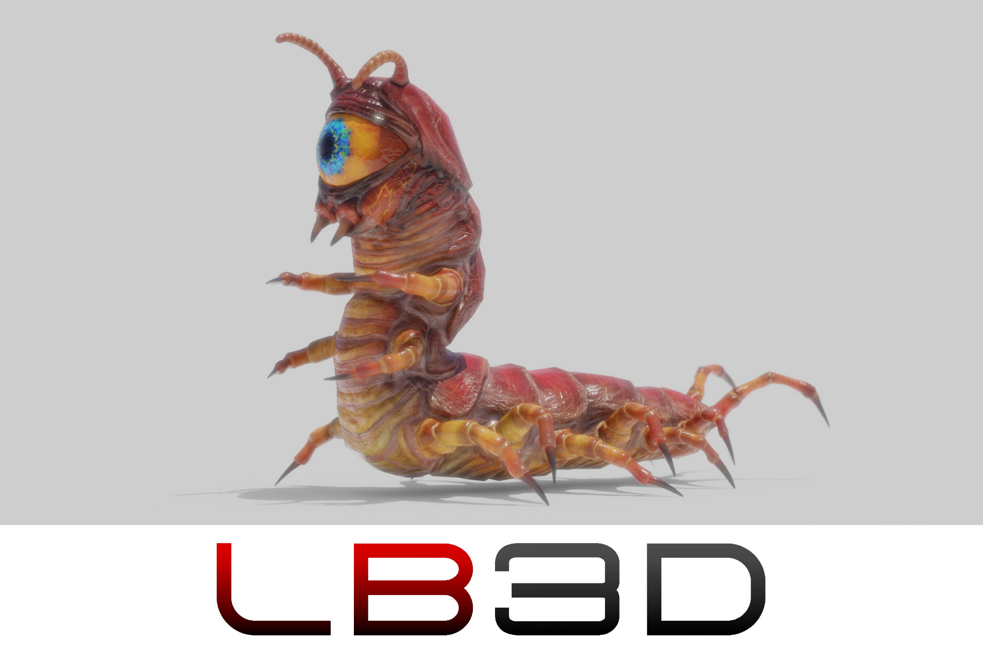 Oculon, Eyeball Centipede Monster Game Enemy | 3D Creatures | Unity ...