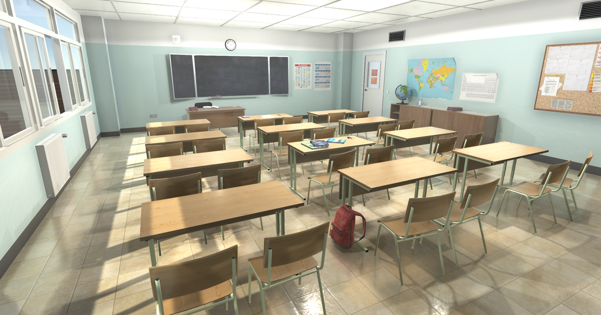 School Classroom | 3D Interior | Unity Asset Store