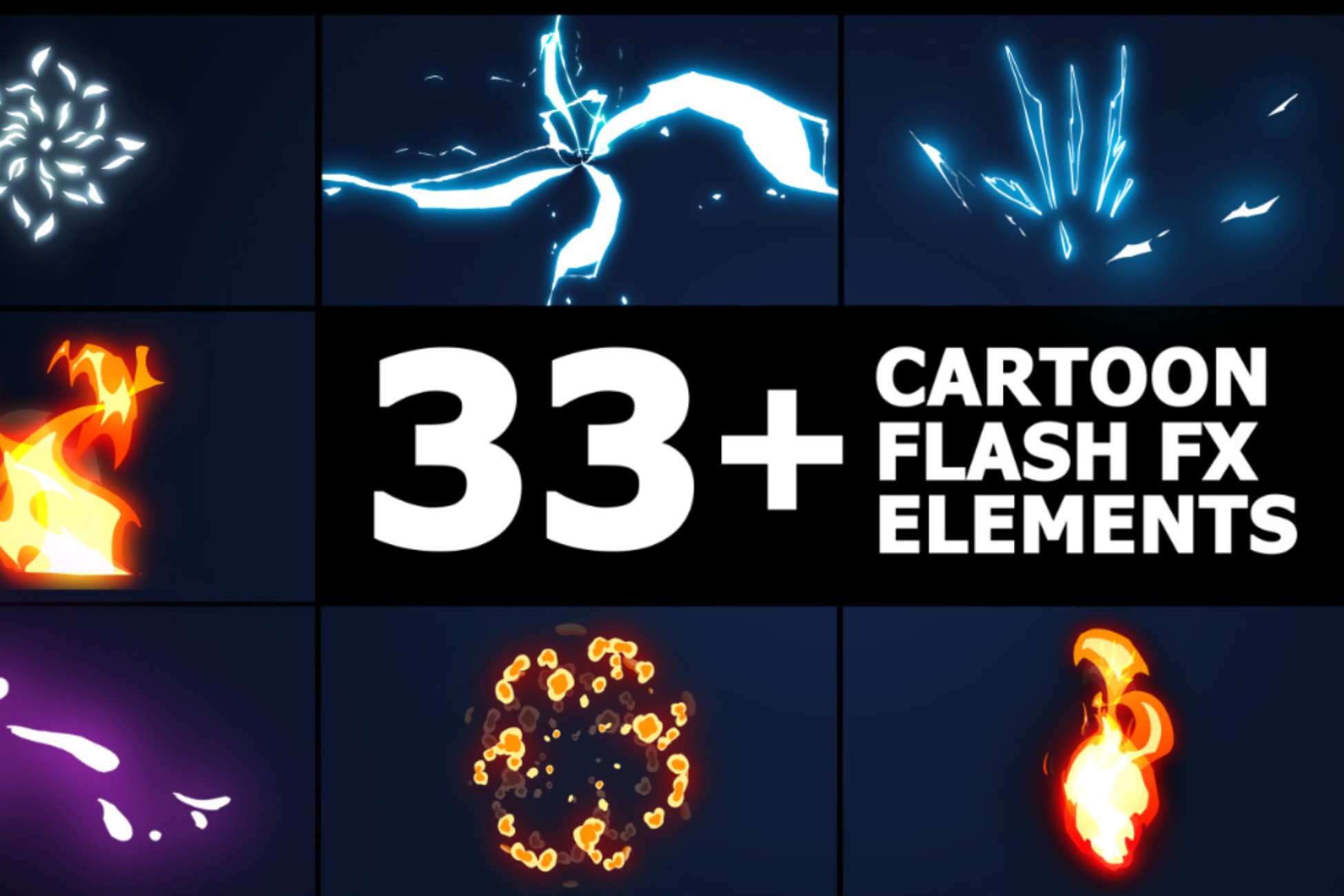 Cartoon Flash FX Elements Pack | 2D Textures & Materials | Unity Asset Store