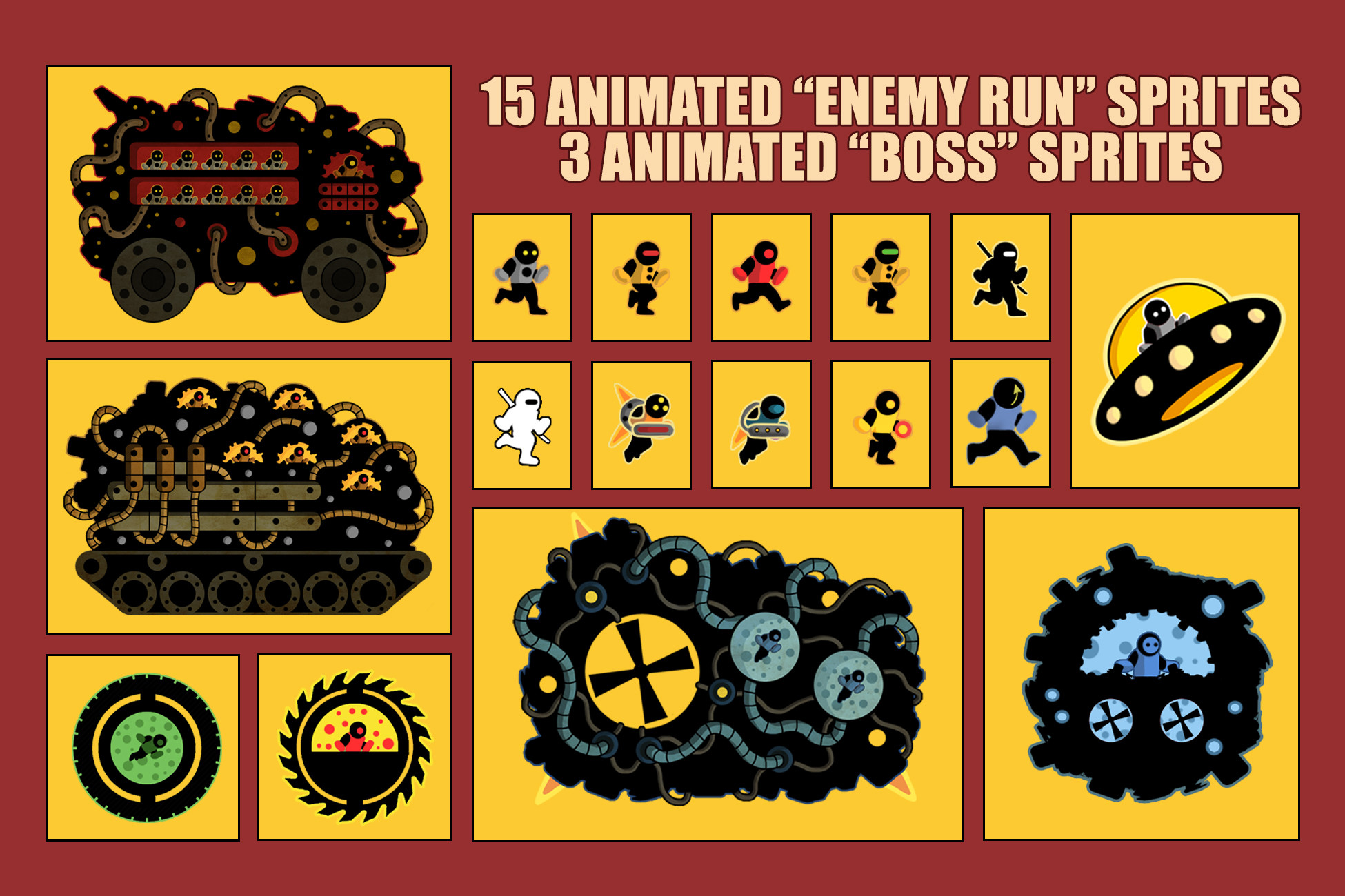 2D Cartoon Enemies Animation Pack | 3D Animations | Unity Asset Store
