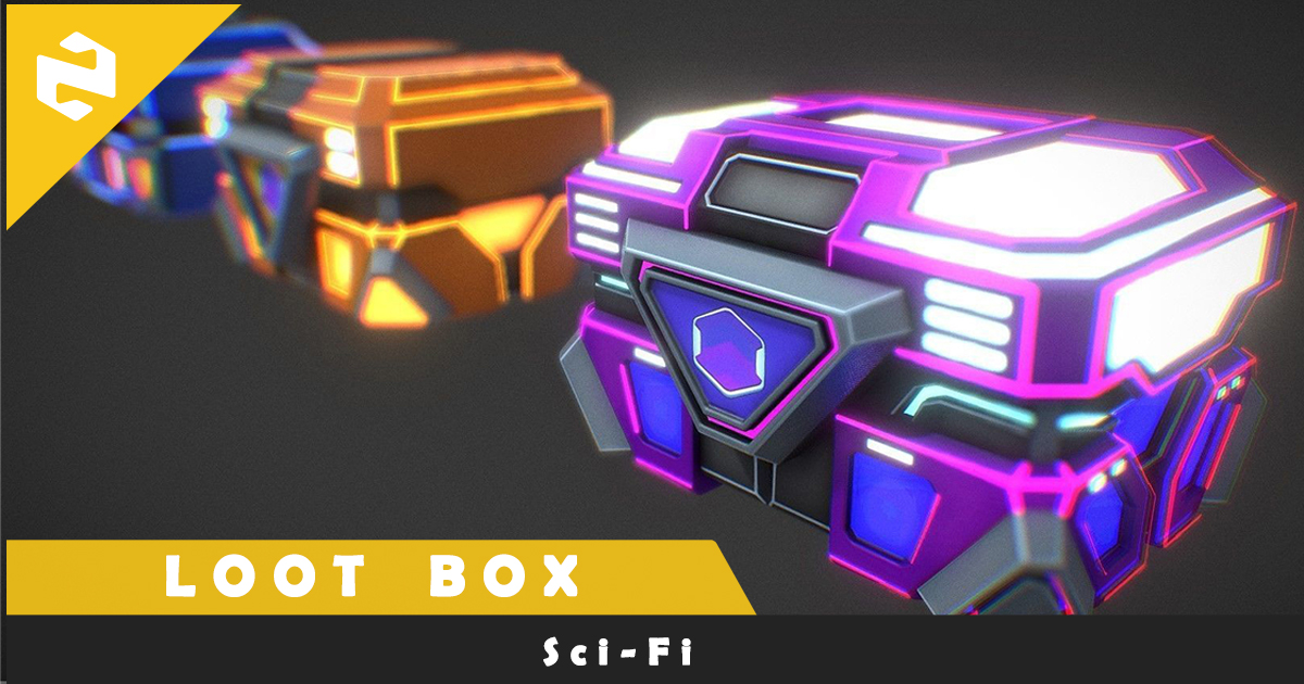 Loot Box Sci-Fi | 3D Props | Unity Asset Store