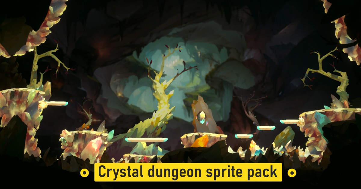 2D Crystal dungeon sprite pack | 2D Environments | Unity Asset Store