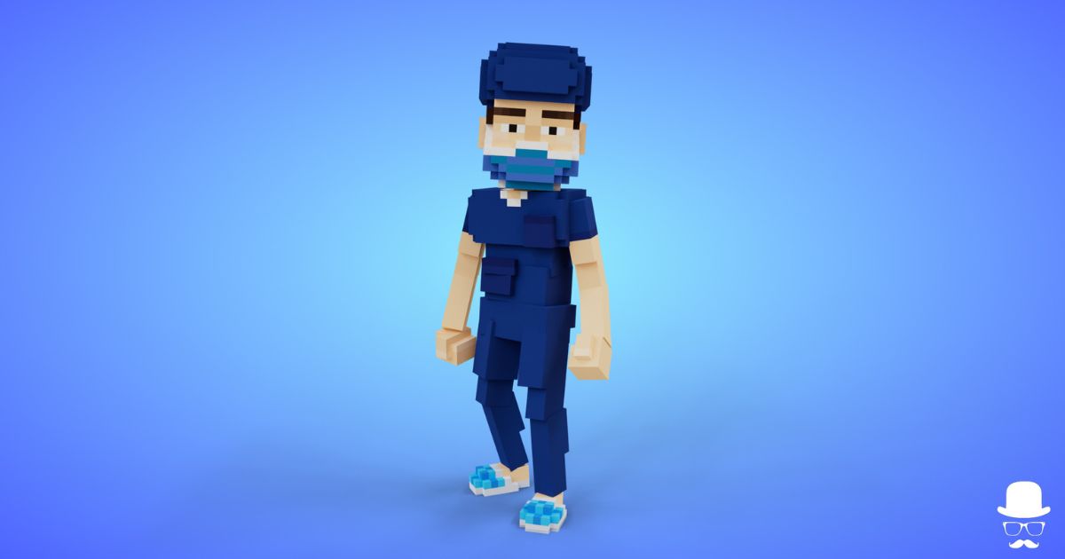 Voxel Doctor Character - 3D Low Poly Model | Characters | Unity Asset Store