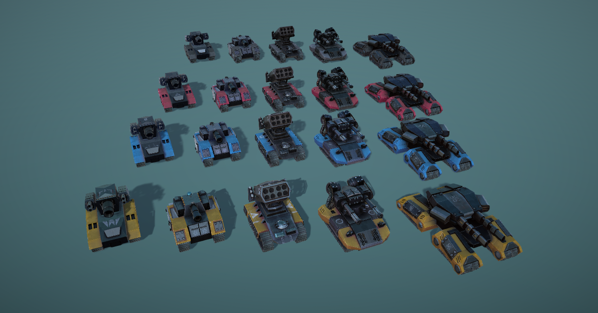 Modular Stylized Tanks Pack | 3D Land | Unity Asset Store