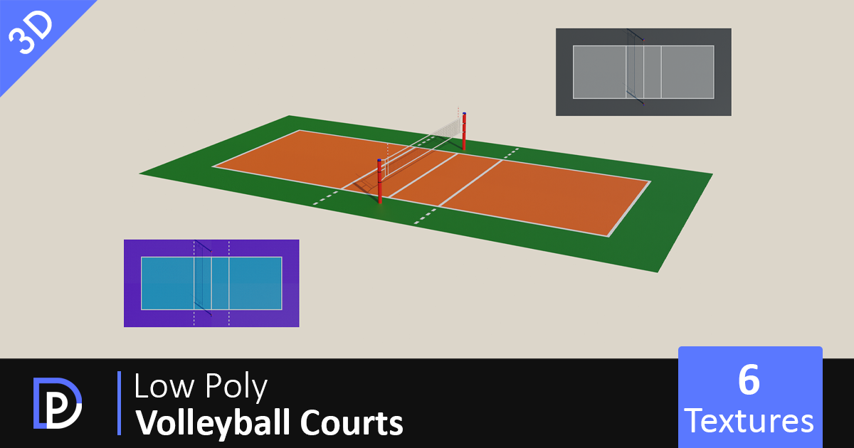 3D Volleyball Courts Pack | 3D Exterior | Unity Asset Store