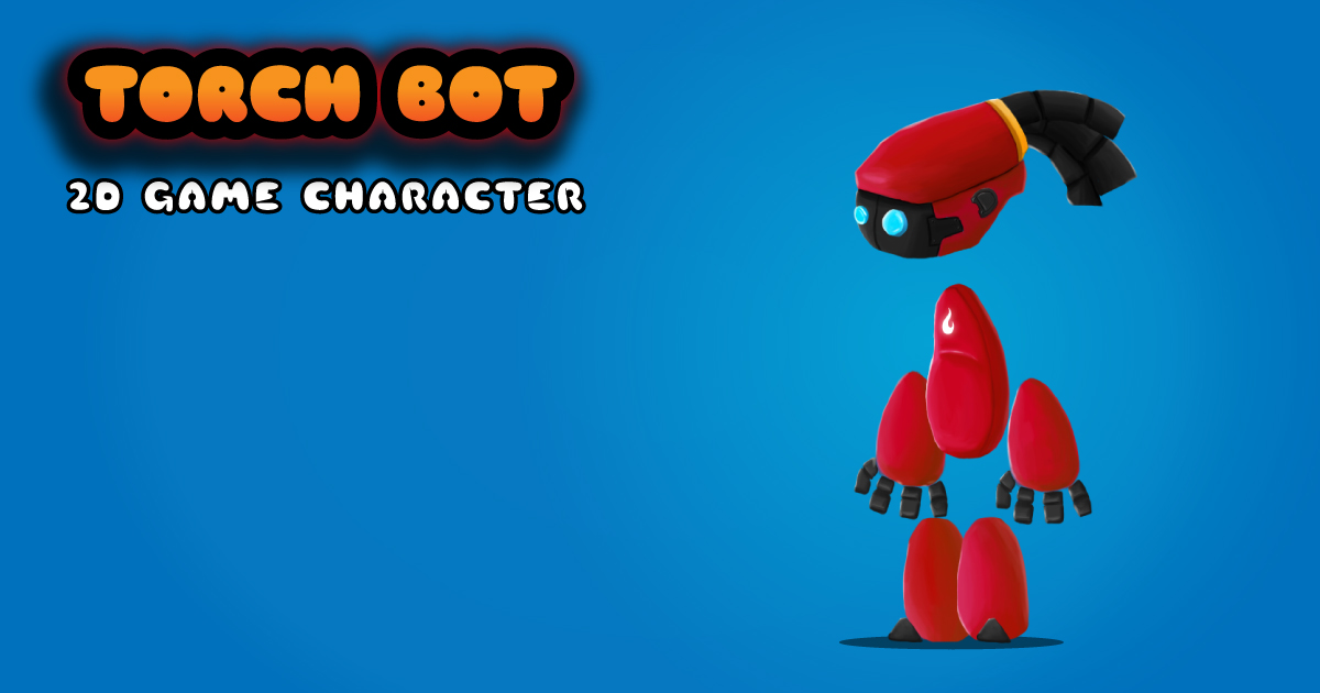 Torch Bot | 2D Characters | Unity Asset Store