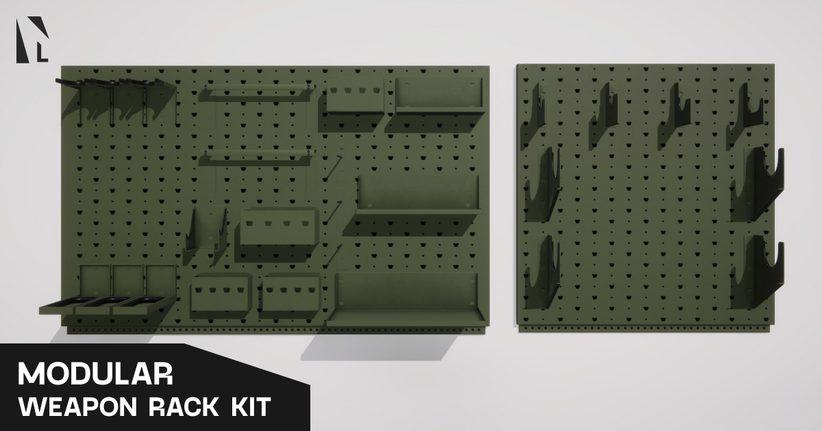 Modular Weapon Rack Kit | 3D Weapons | Unity Asset Store