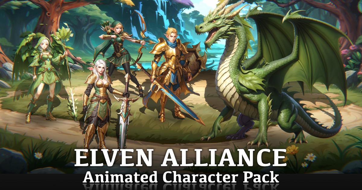 Elven Alliance - Animated 2D Character Pack (Spine 2d) | 2D Characters ...