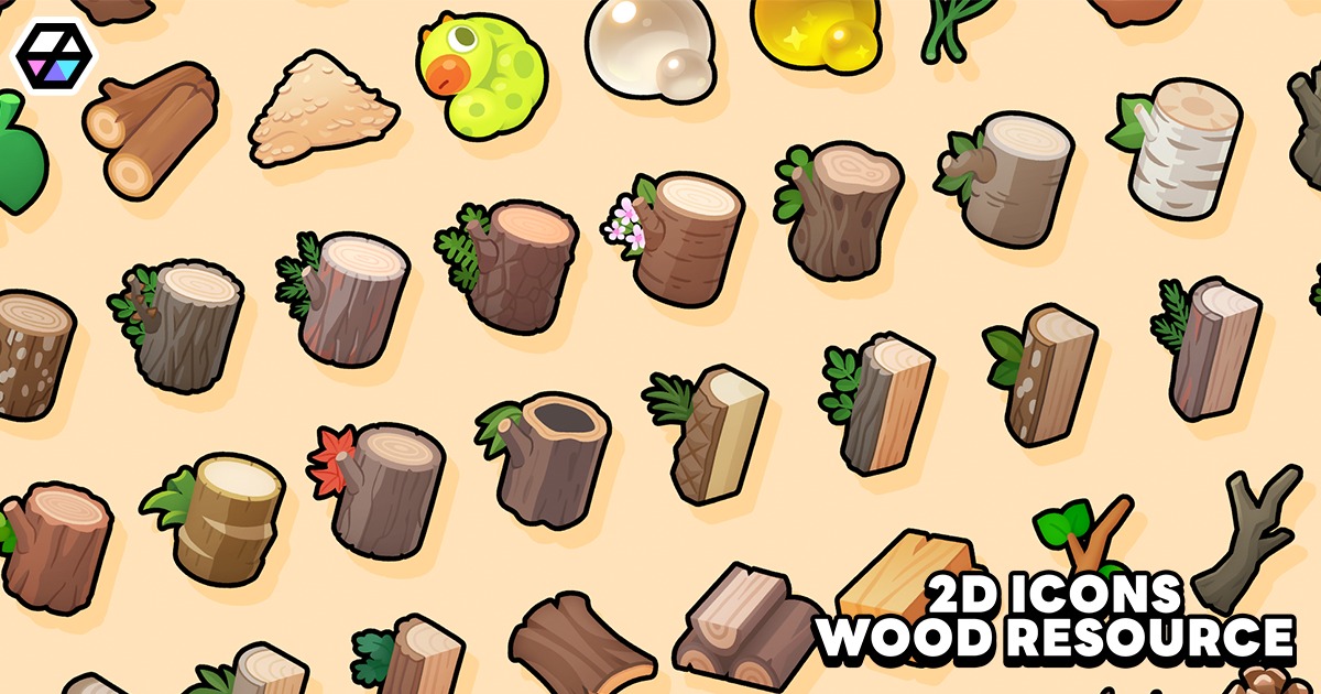 2D Icons - Wood Resource | 2D 图标 | Unity Asset Store