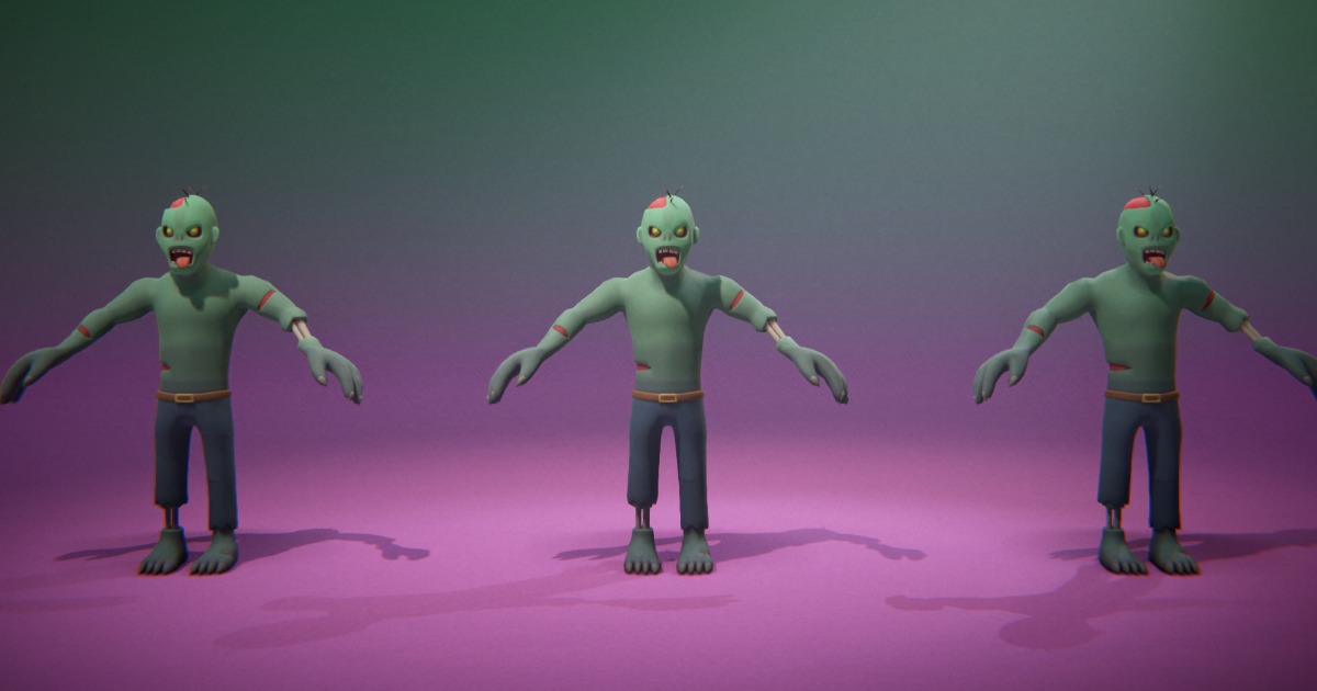 Zombie Level 3 - Characters + Animations | 3D Characters | Unity Asset ...