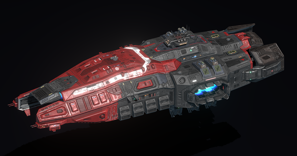 Spaceship Warlord Carrier | 3D Space | Unity Asset Store