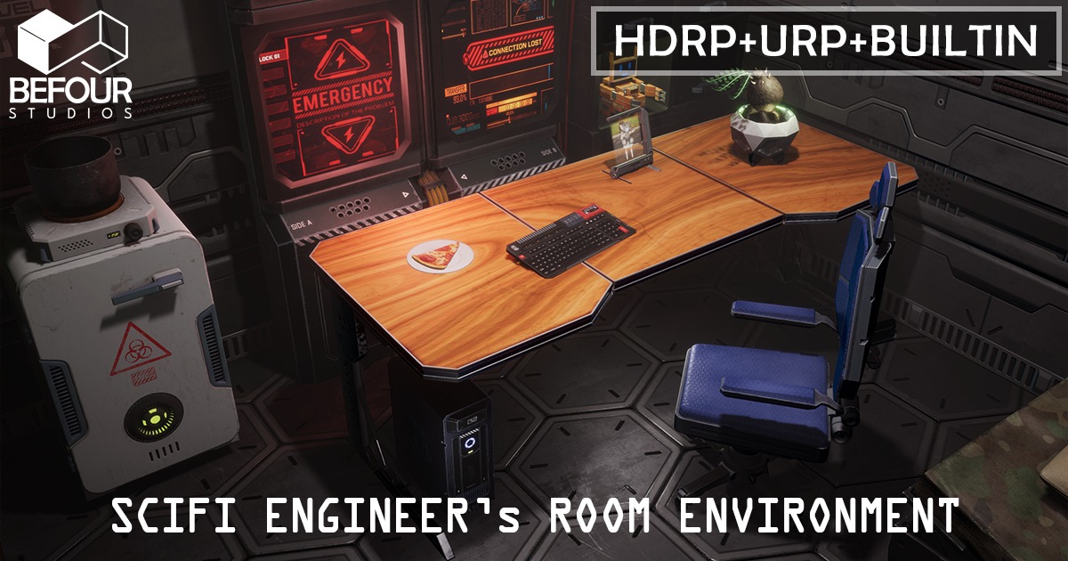 SciFi Engineer's Room Environment | 3D Sci-Fi | Unity Asset Store
