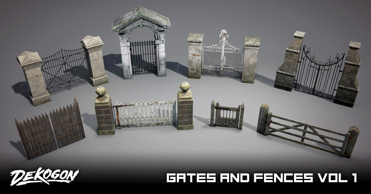 Fences and Gates - VOL.1 | 3D Props | Unity Asset Store