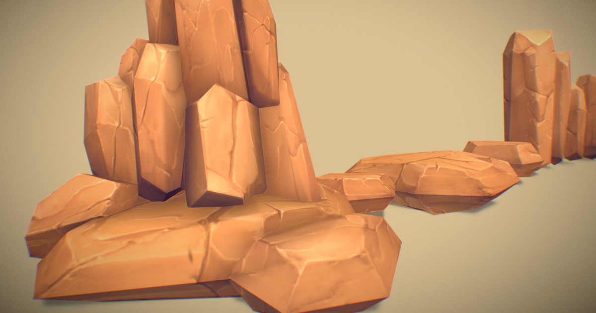 Rock Formation Pack - Hand Painted Series | 3D Environments | Unity ...