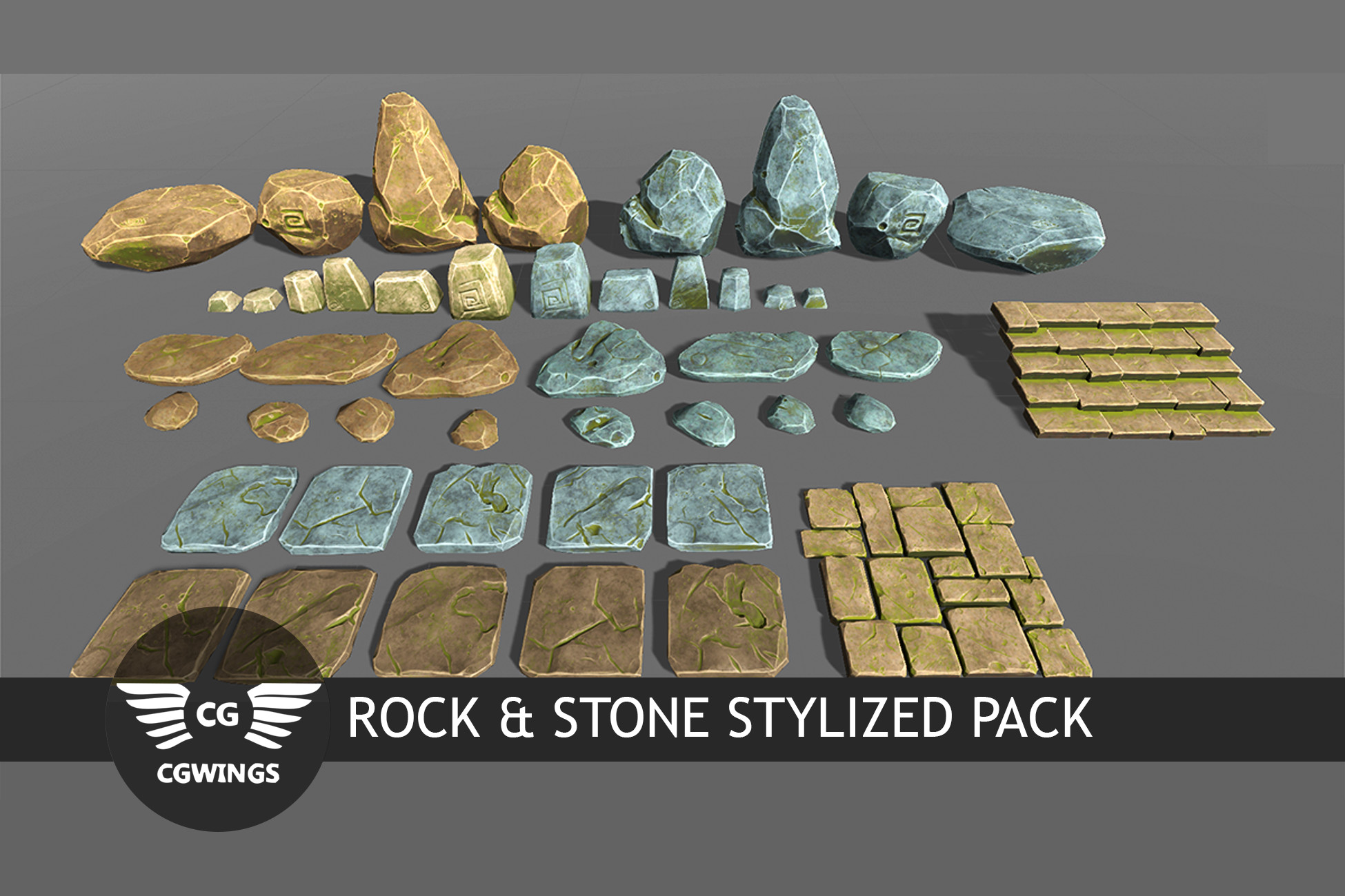 Rock and stone Stylized | 3D Environments | Unity Asset Store