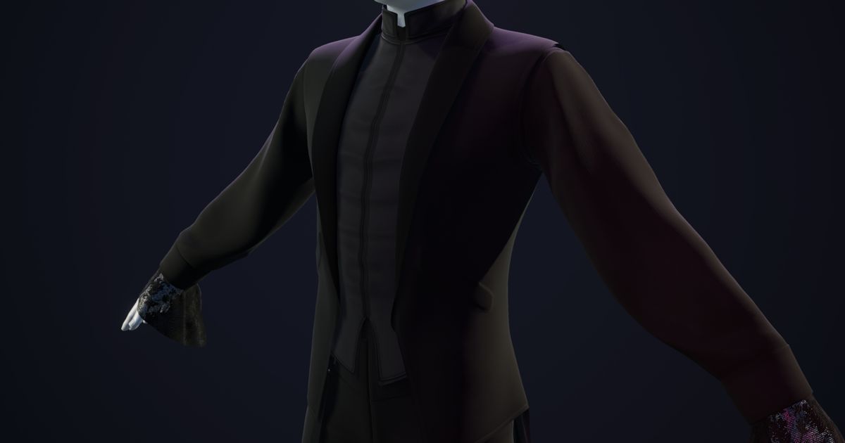 Jasper Black Outfit Male from Tafi | 3D Clothing | Unity Asset Store