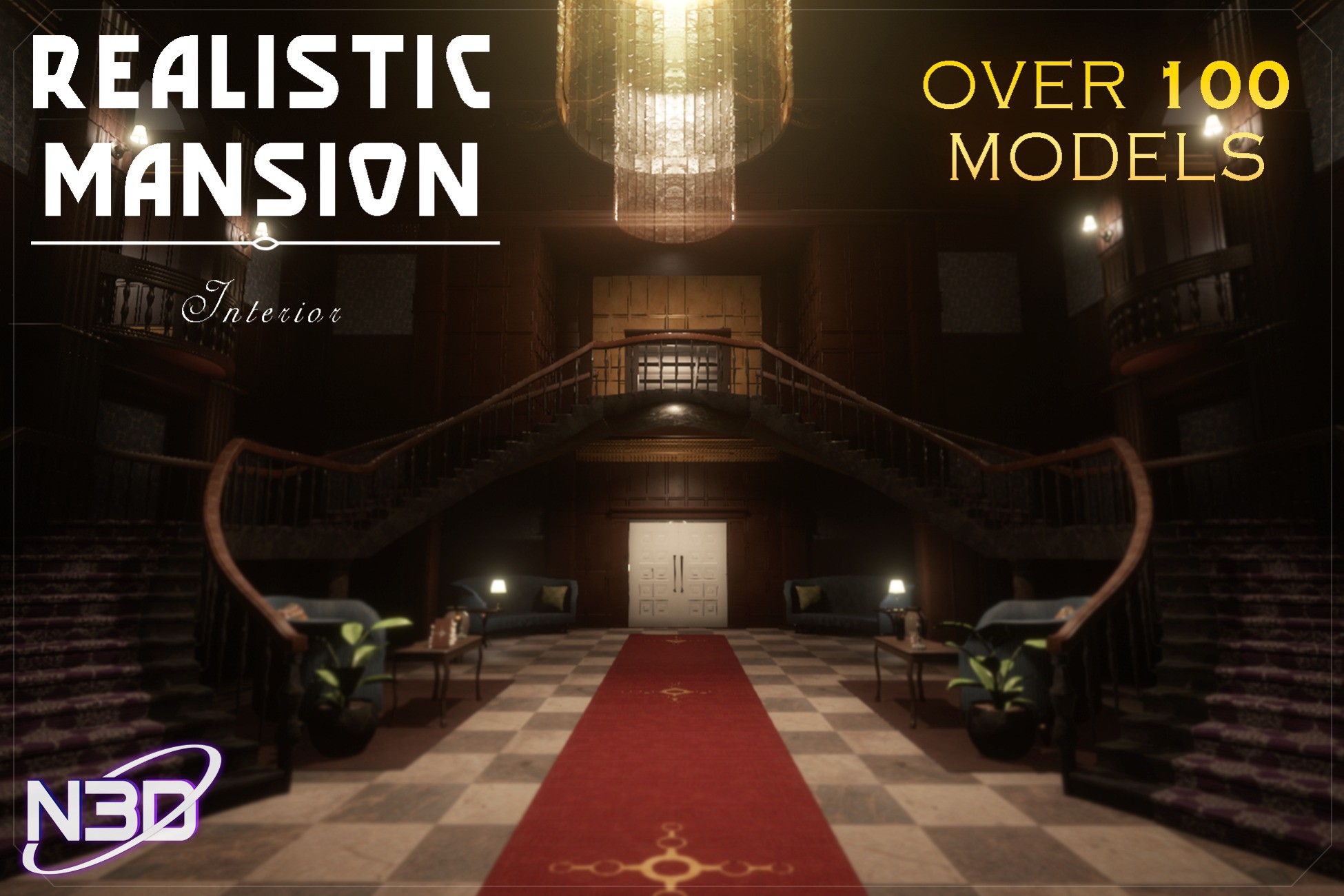 Realistic Mansion Interior - NEON3D | 3D Historic | Unity Asset Store