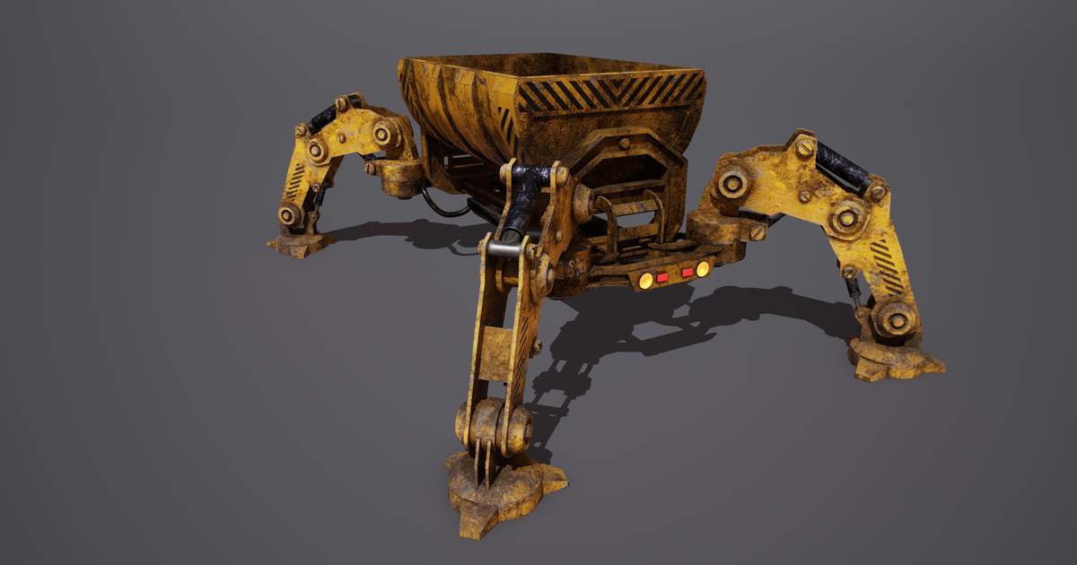 SCI FI: MINING WAGON DROID | 3D 로봇 | Unity Asset Store