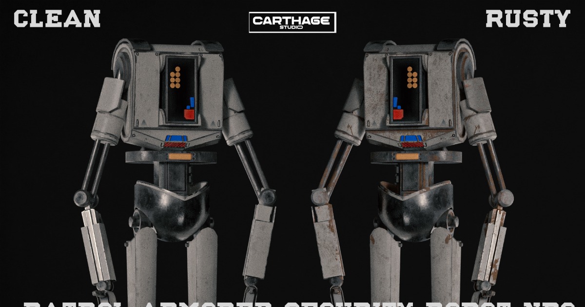 Patrol Armored Security Robot NPC | 3D Robots | Unity Asset Store