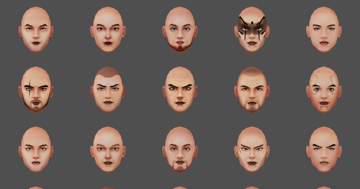 Heads - Male | 3D Characters | Unity Asset Store