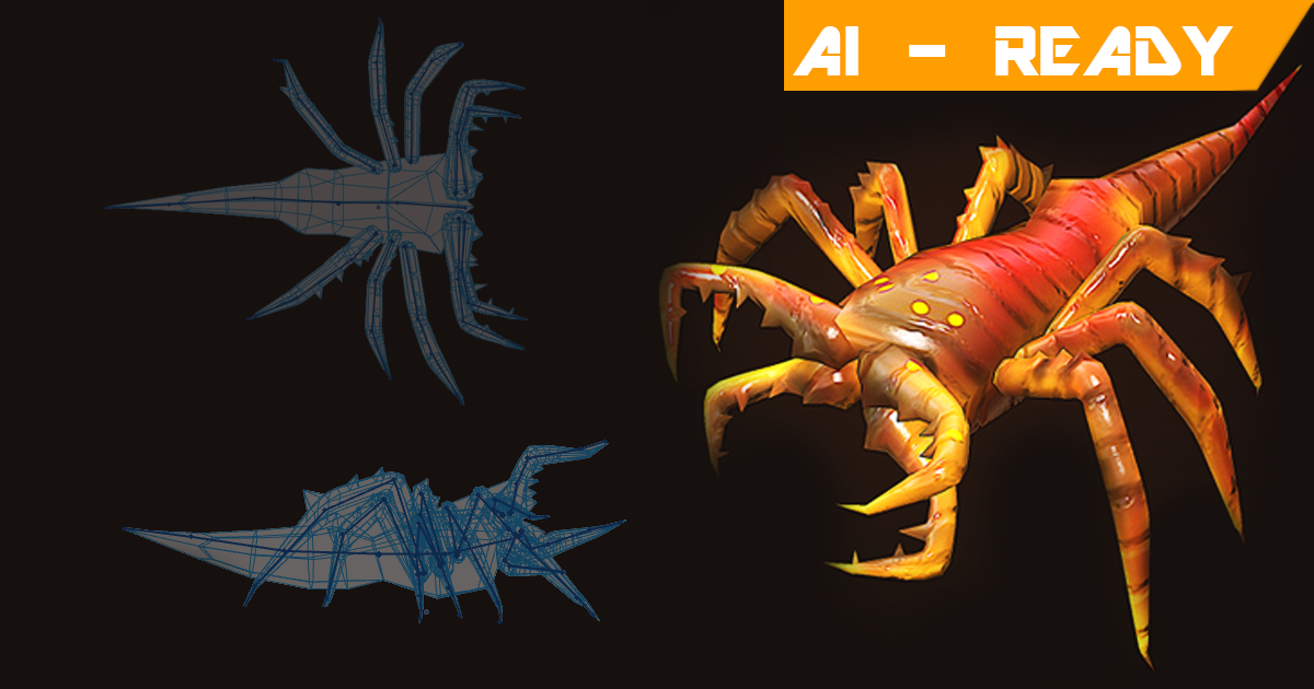 Hybrid Spider | 3D クリーチャー | Unity Asset Store