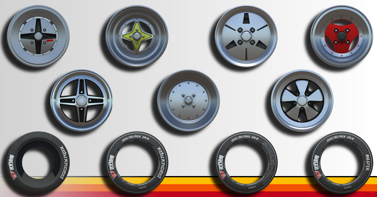 Old Classic Wheel Pack | 3D Land | Unity Asset Store