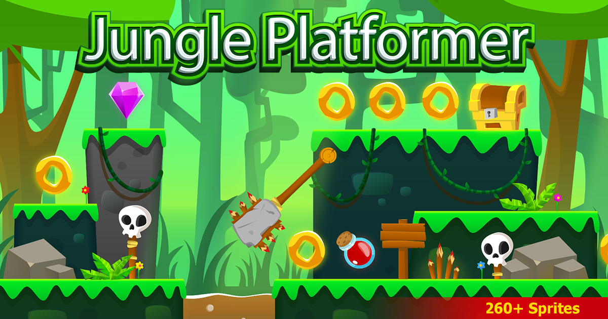 Jungle Platformer Tile set | 2D Environments | Unity Asset Store